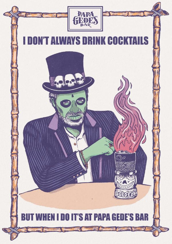 The List: this new (and good looking) Papa Gede's cocktail list is all about the memes ...